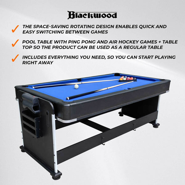 Blackwood Pool Table 7' 4-IN-1 - Nordic ProStore
